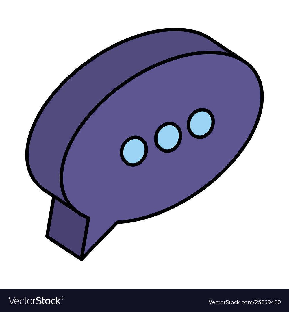 Speech bubble message icon Royalty Free Vector Image