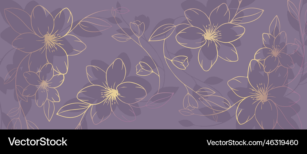 Stylish luxury with flowers Royalty Free Vector Image