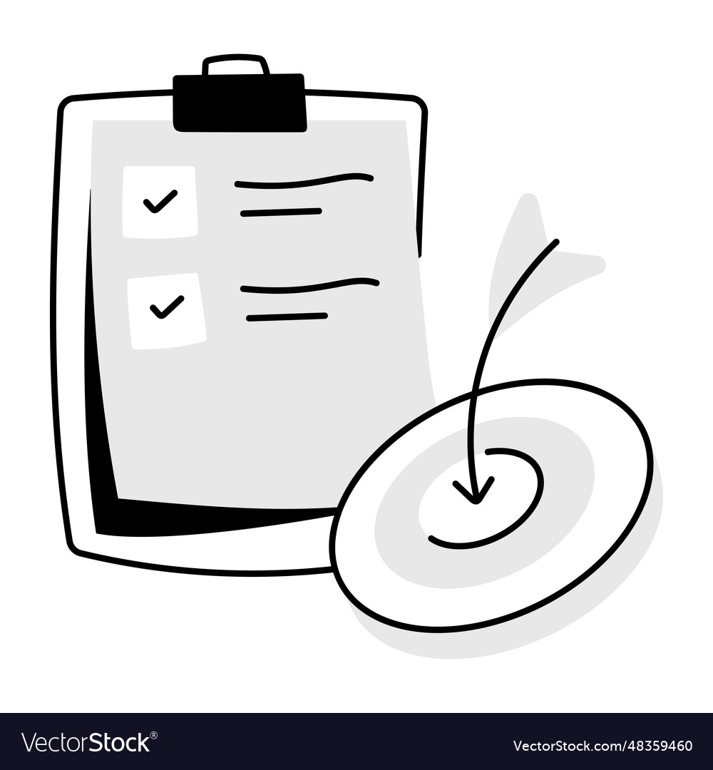 Target plan Royalty Free Vector Image - VectorStock