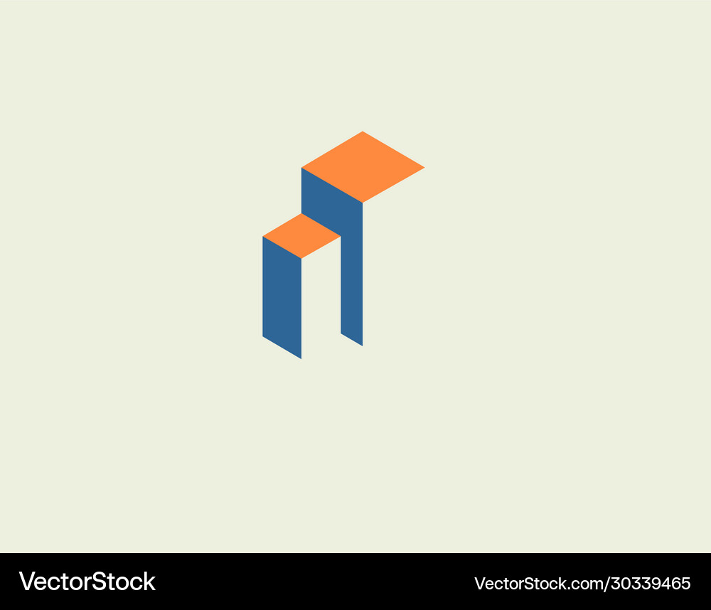 Abstract bright logo icon silhouette two Vector Image