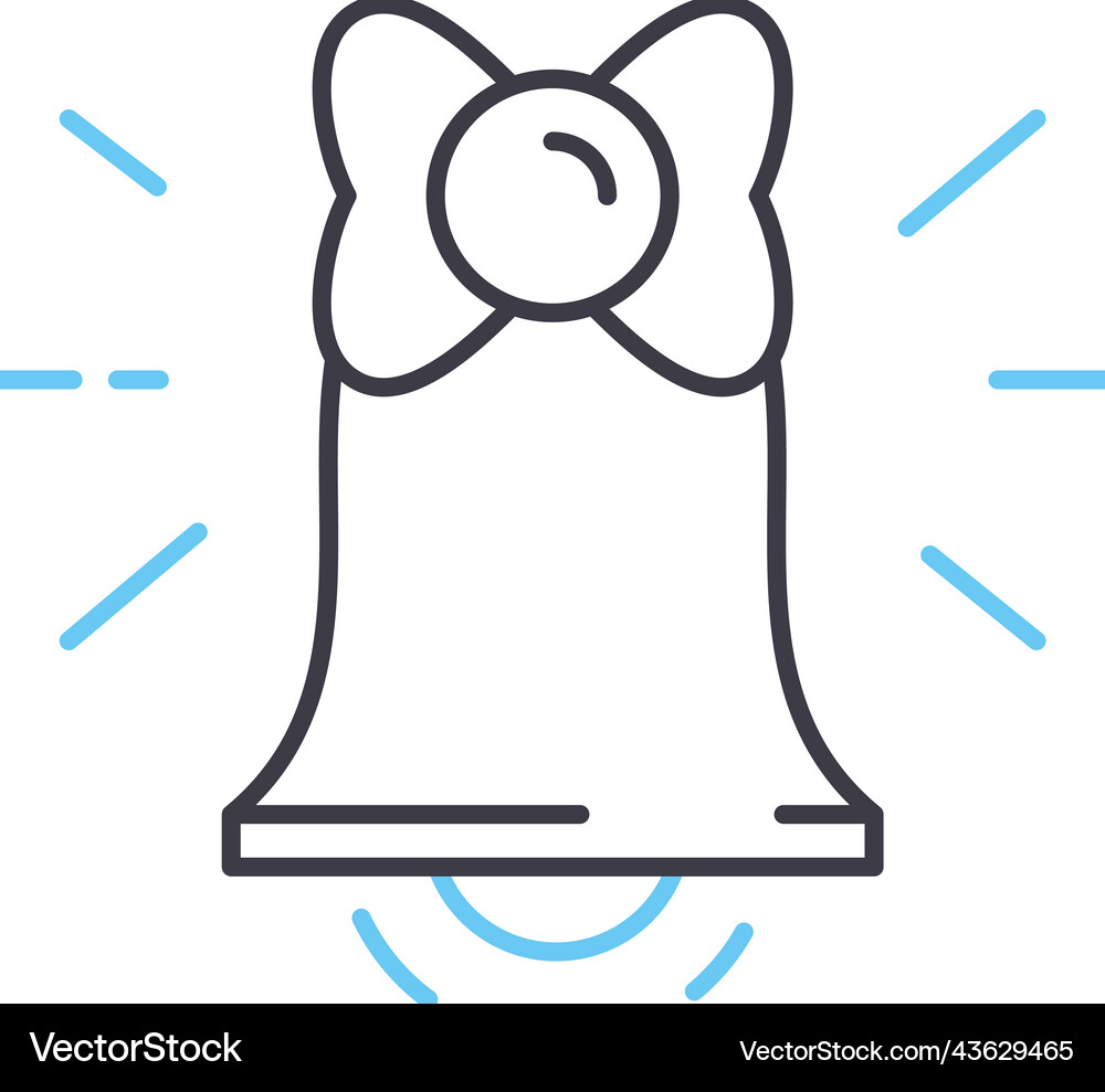 Bell line icon outline symbol Royalty Free Vector Image
