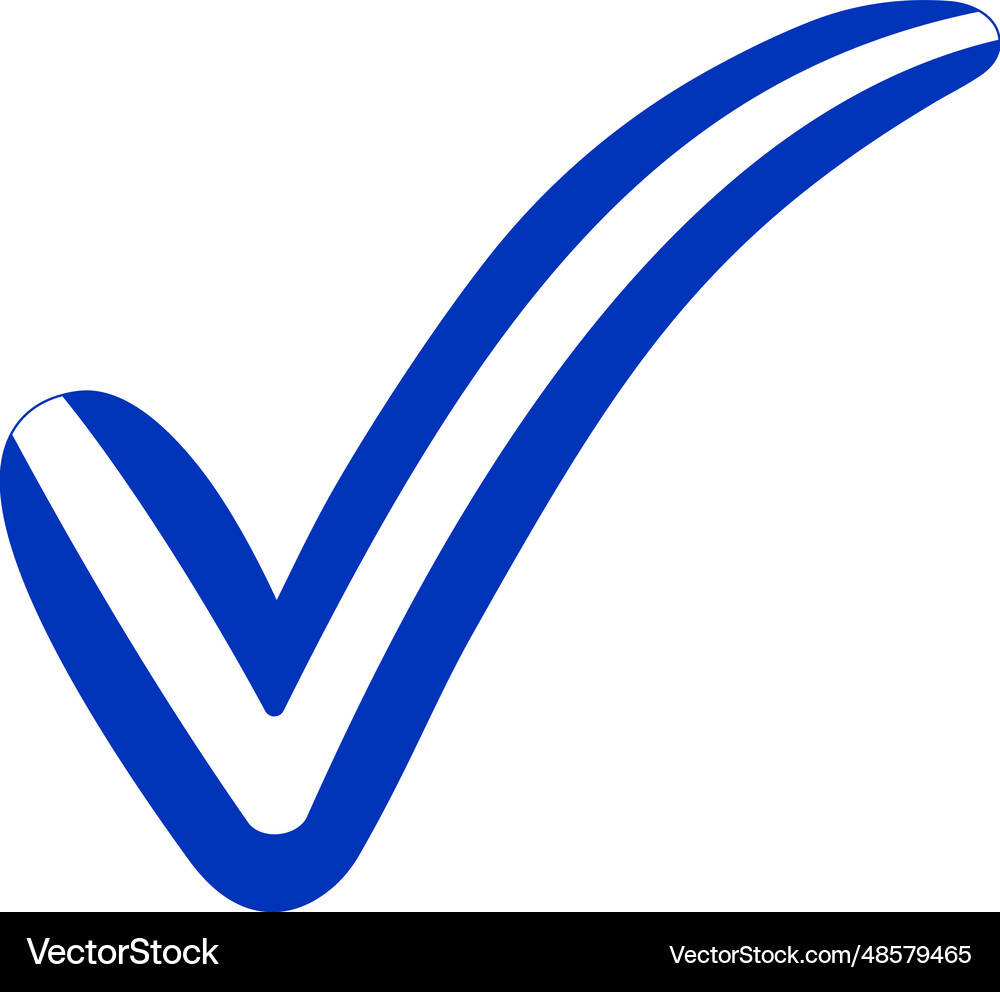 Check mark style israel flag symbol elections Vector Image