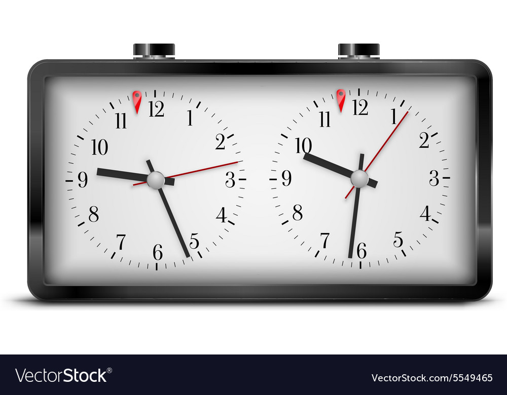 Chess clock Royalty Free Vector Image - VectorStock