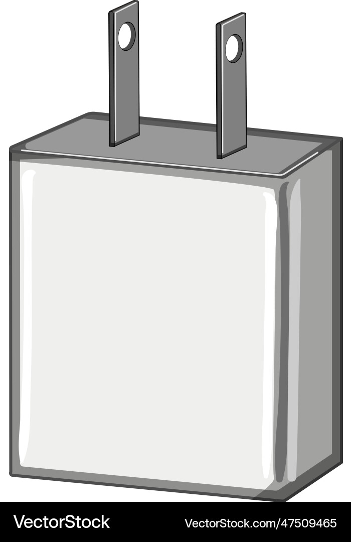 Electricity power adapter cartoon Royalty Free Vector Image