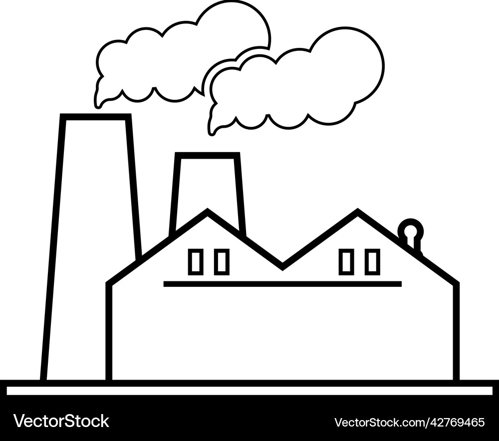 Industrial factory icon Royalty Free Vector Image