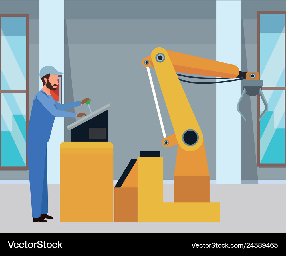 Industry factory cartoon Royalty Free Vector Image