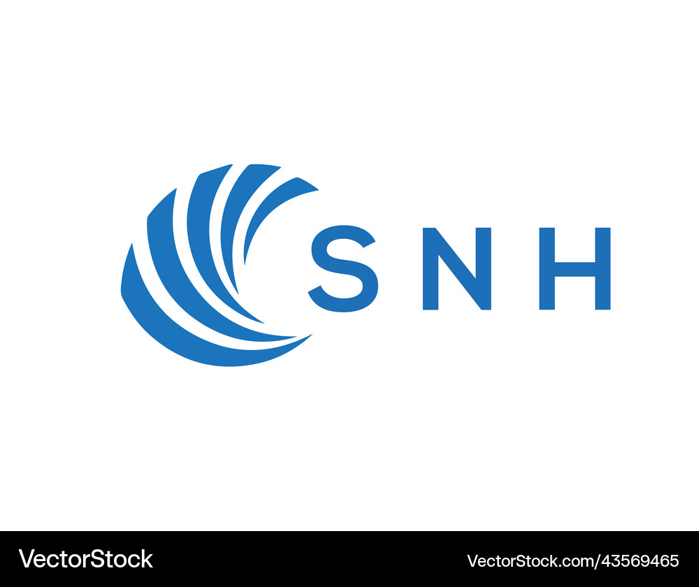 Snh letter logo design on white background Vector Image