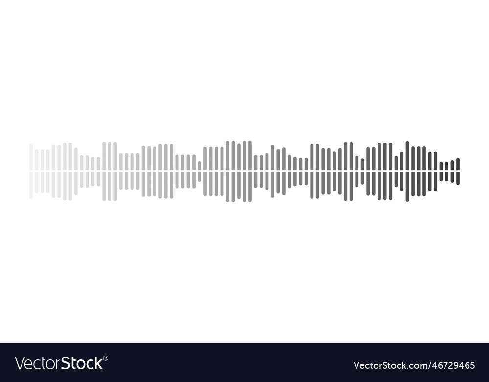 Sound wave or voice message icon music waveform Vector Image