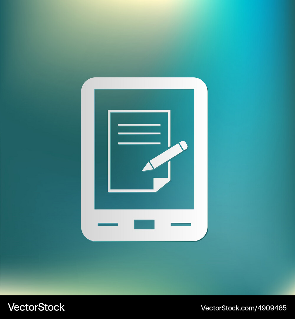Tablet pad with sheet of paper Royalty Free Vector Image