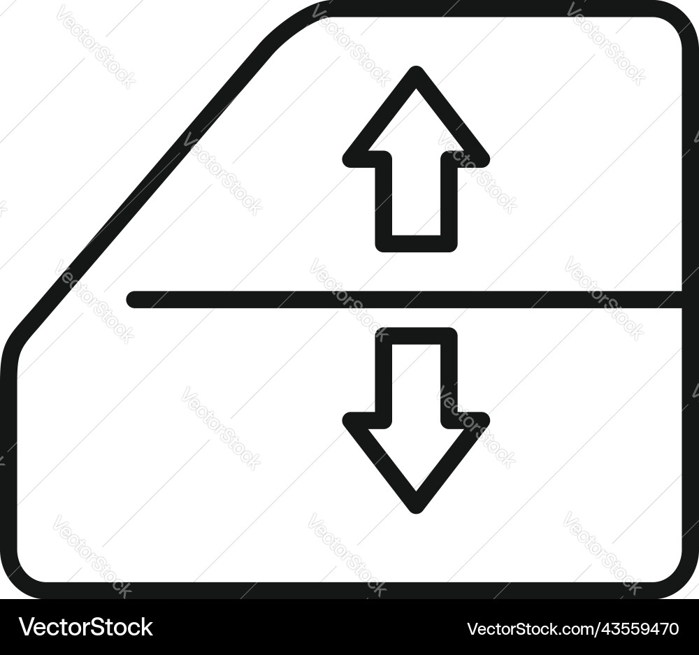 Car move window icon outline spare motor Vector Image