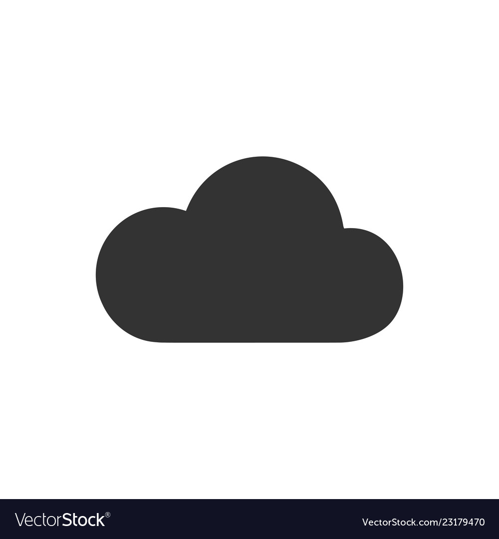 Cloud icon flat Royalty Free Vector Image - VectorStock