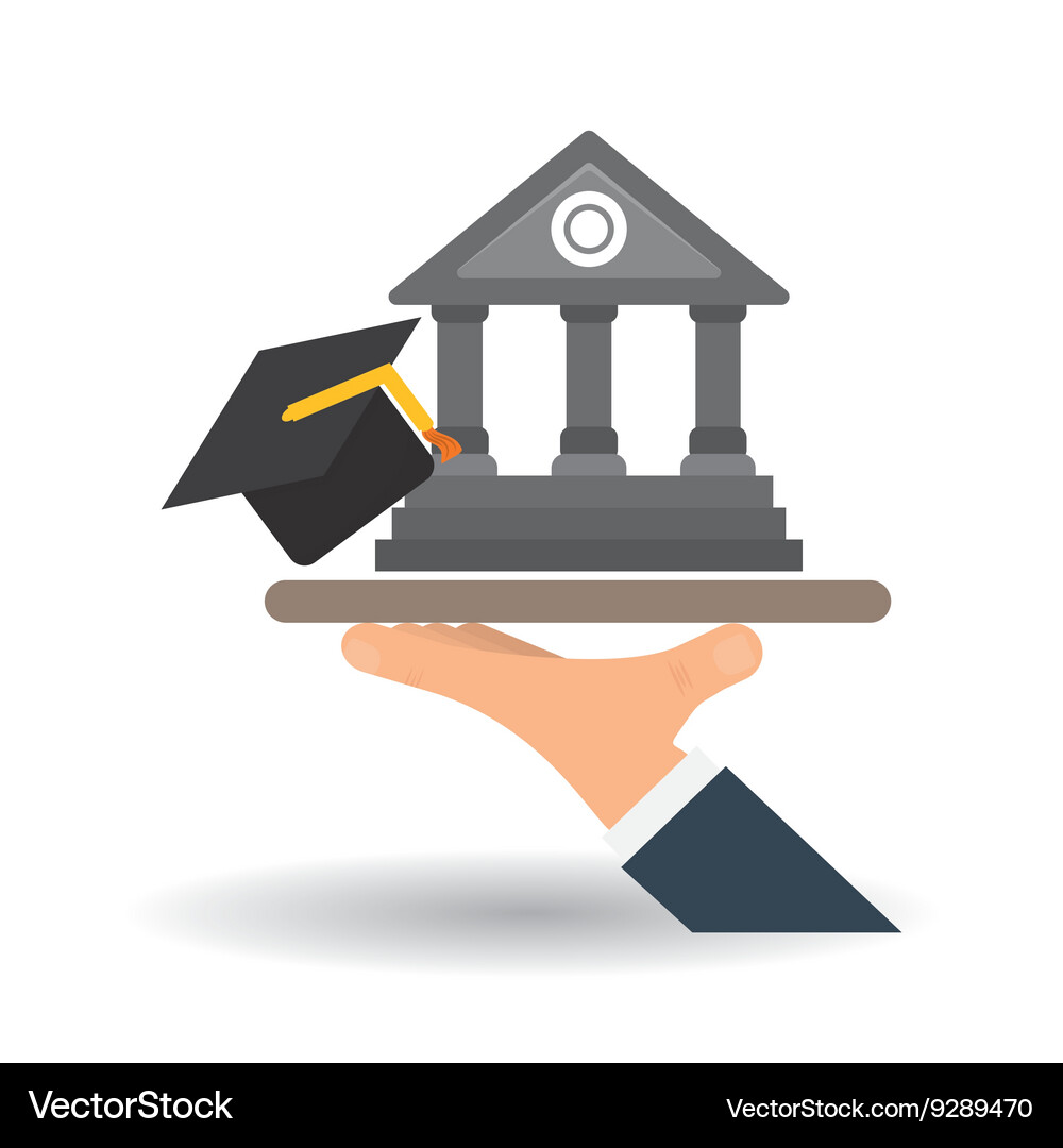 Education design university icon colorful Vector Image