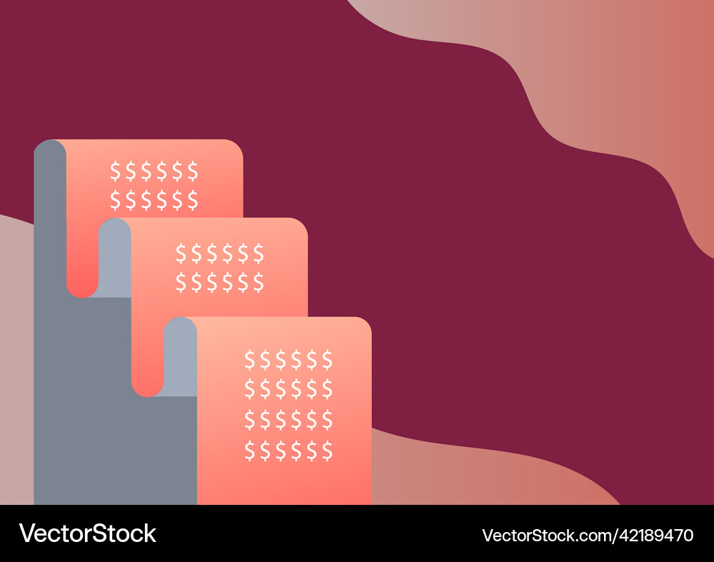 File paper representing future financial plans Vector Image