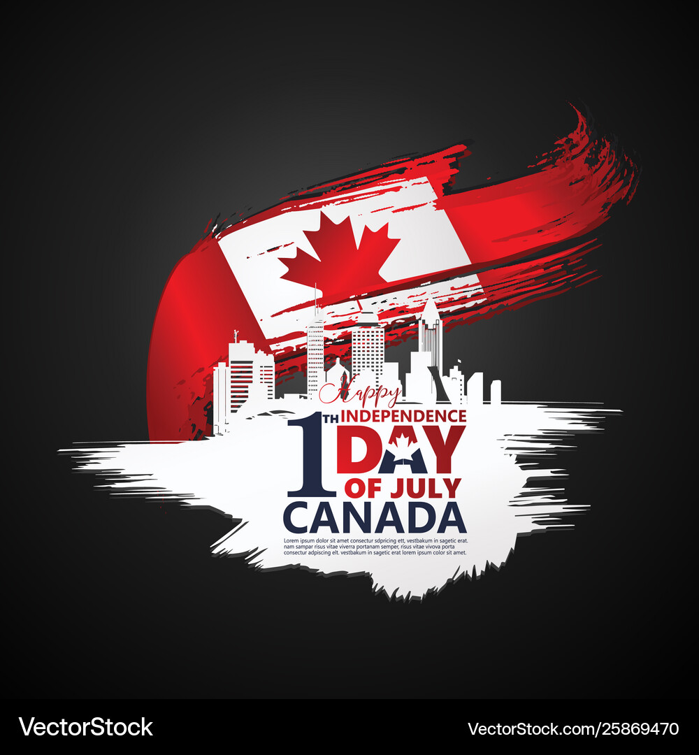 First july canada day greeting card background Vector Image