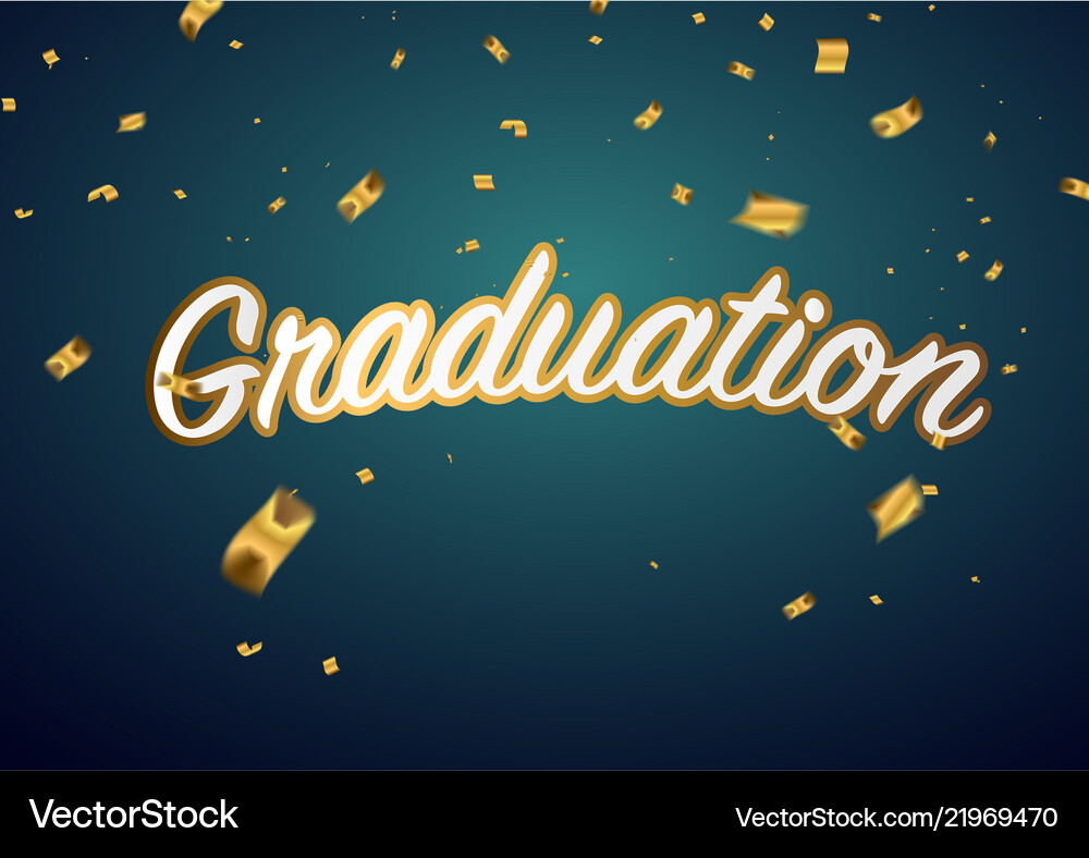 Graduation congratulatory background graduate Vector Image
