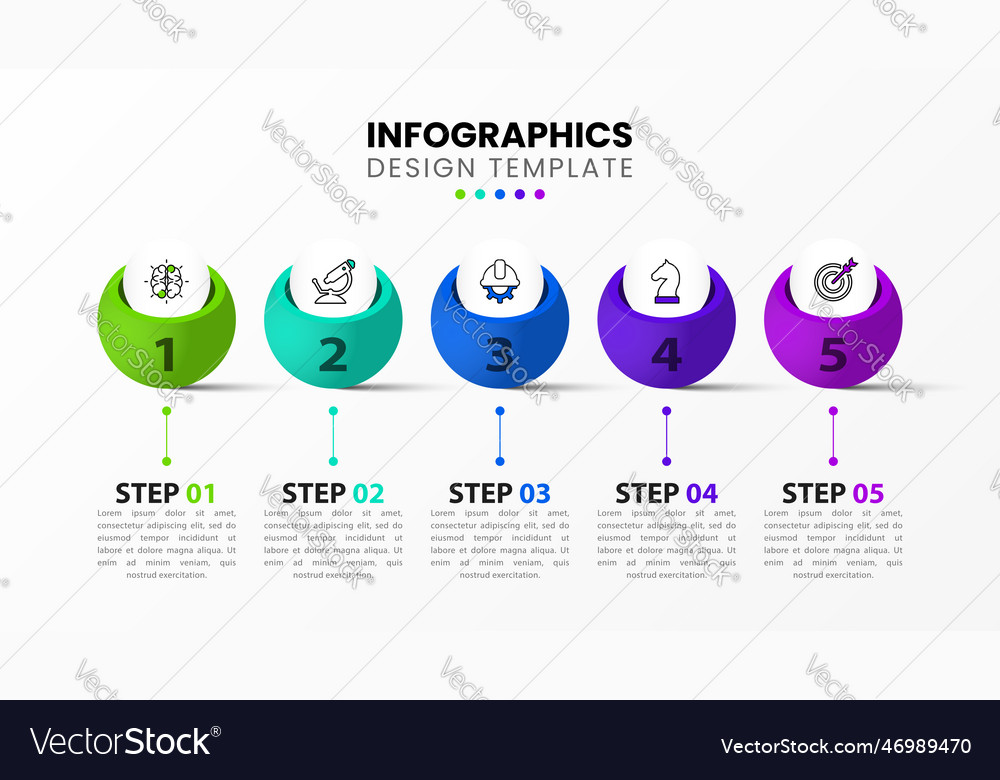 Infographic design template creative concept Vector Image