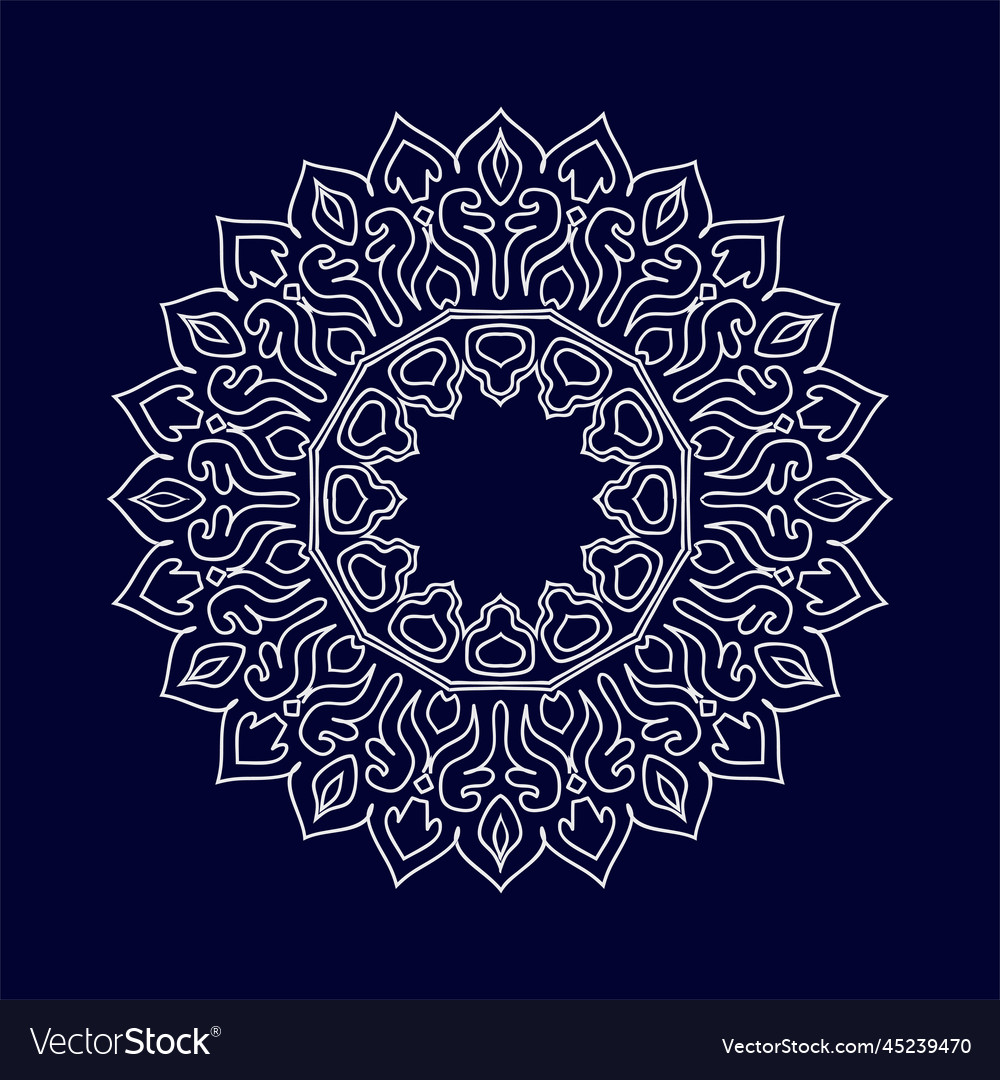 Mandala pattern design background Royalty Free Vector Image