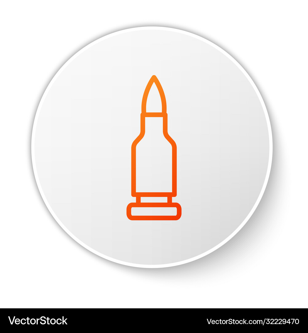 Orange line bullet icon isolated on white Vector Image
