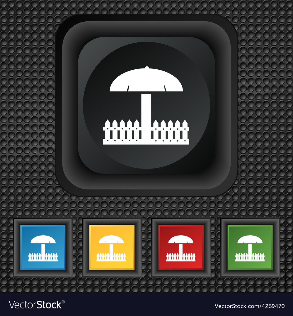 Sandbox icon sign symbol Squared colourful buttons