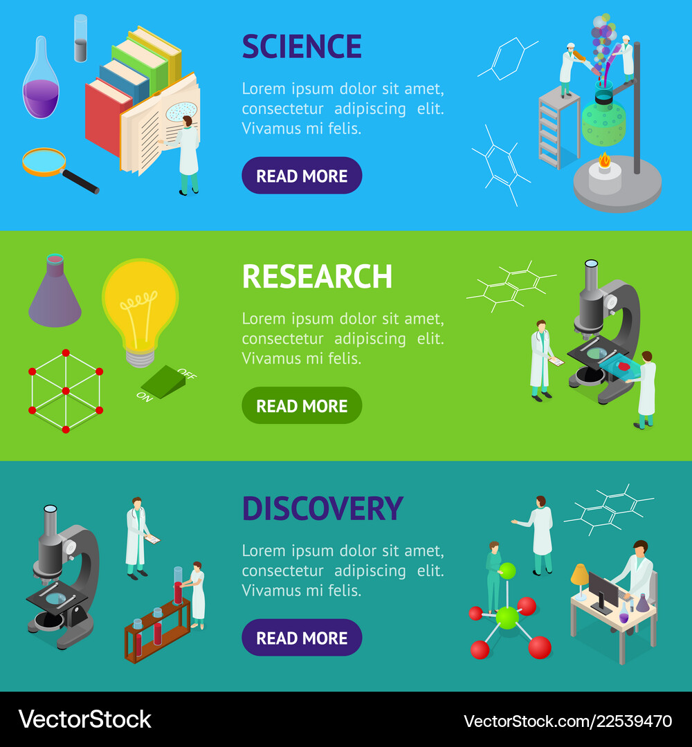 Science chemical pharmaceutical concept banner Vector Image