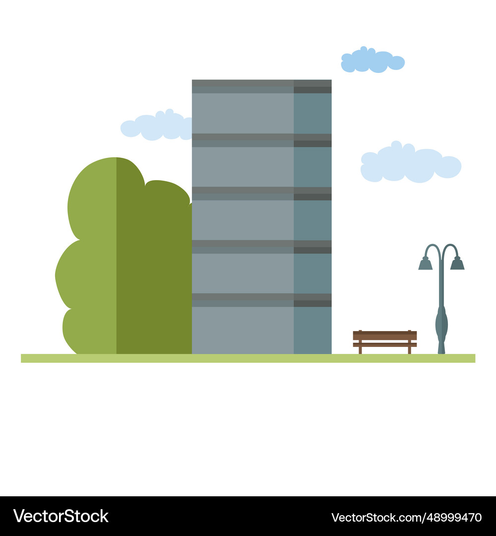 Simple building city house Royalty Free Vector Image