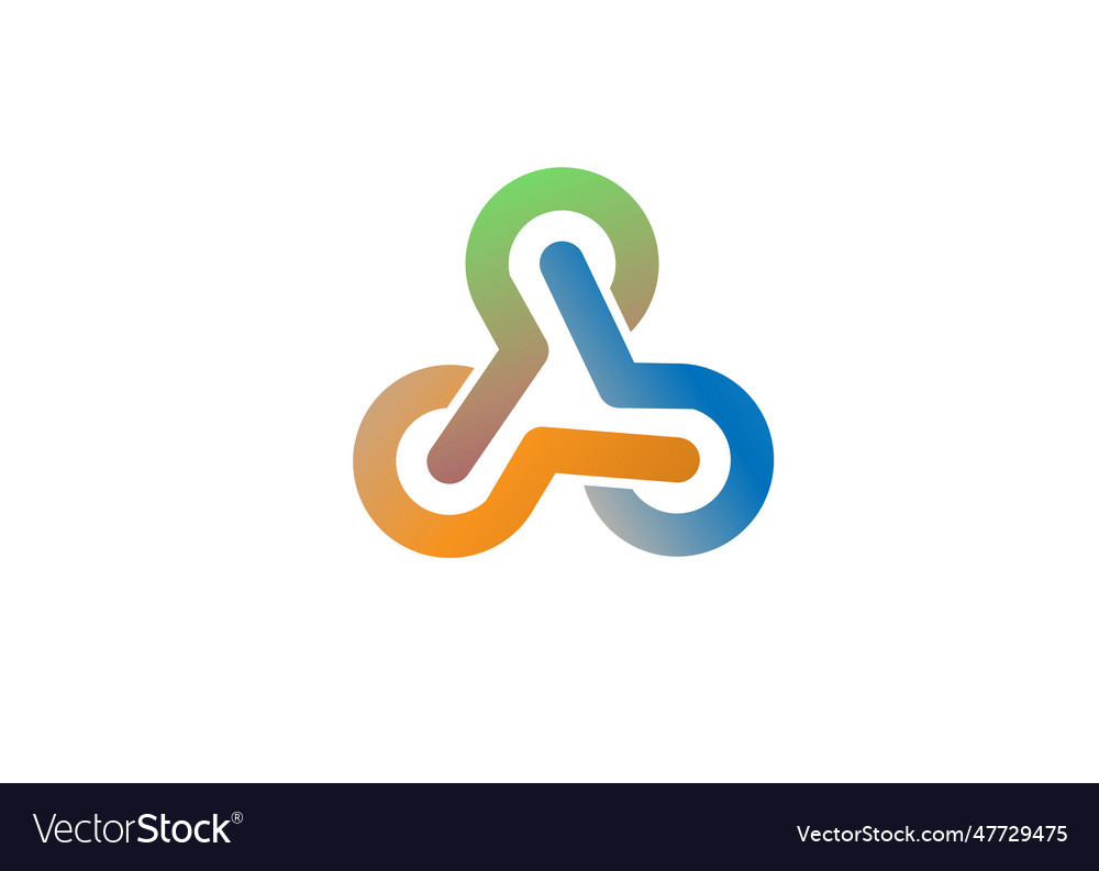 Abstract triangle tech logo Royalty Free Vector Image