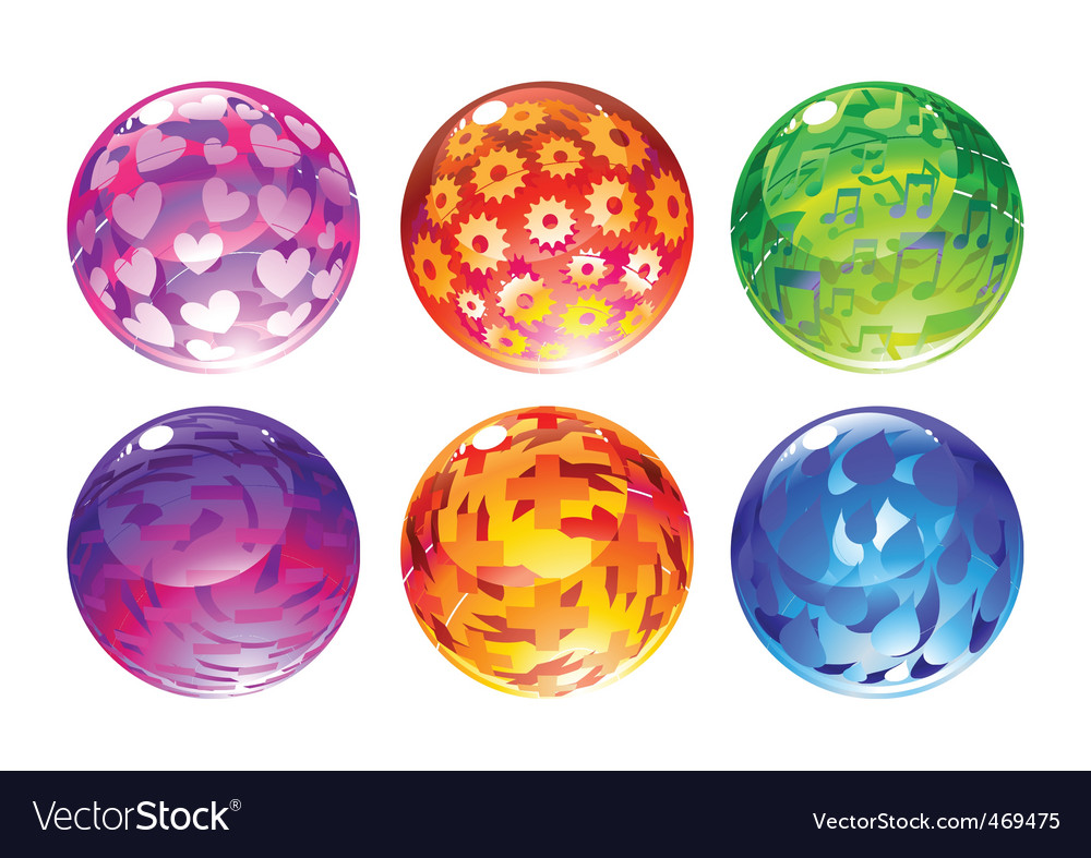 Balls set Royalty Free Vector Image - VectorStock