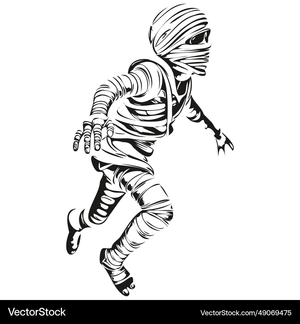 Black and white halloween curse Royalty Free Vector Image