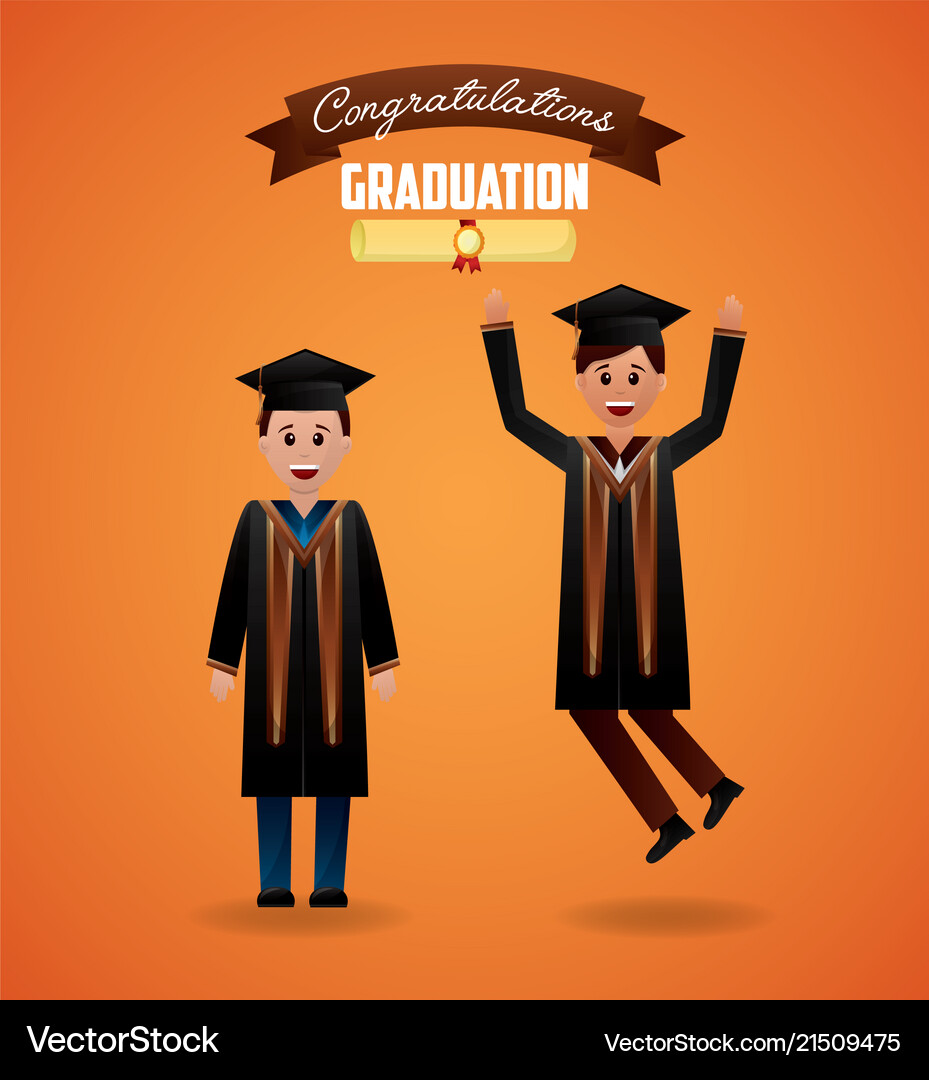 Congratulations graduation card Royalty Free Vector Image