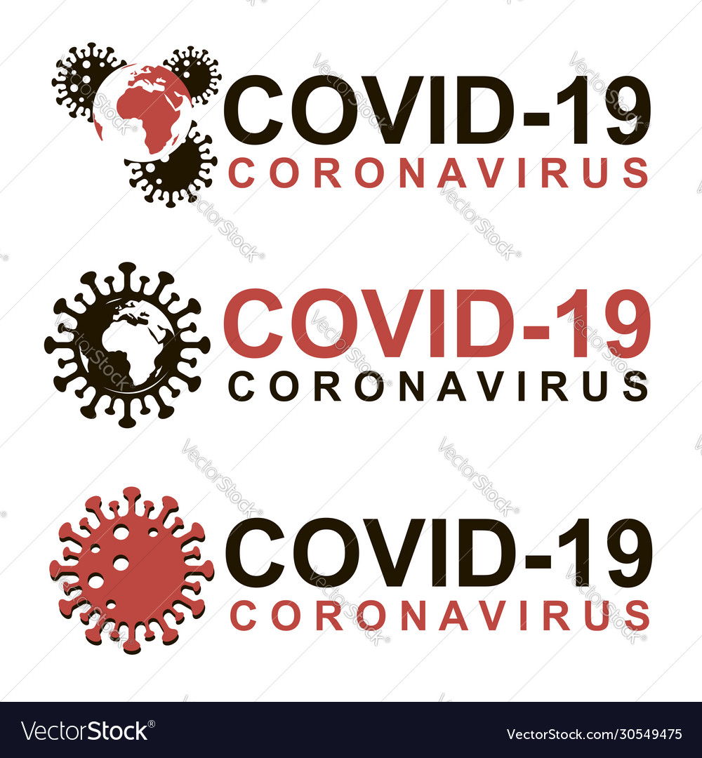 Coronavirus warning sign set Royalty Free Vector Image