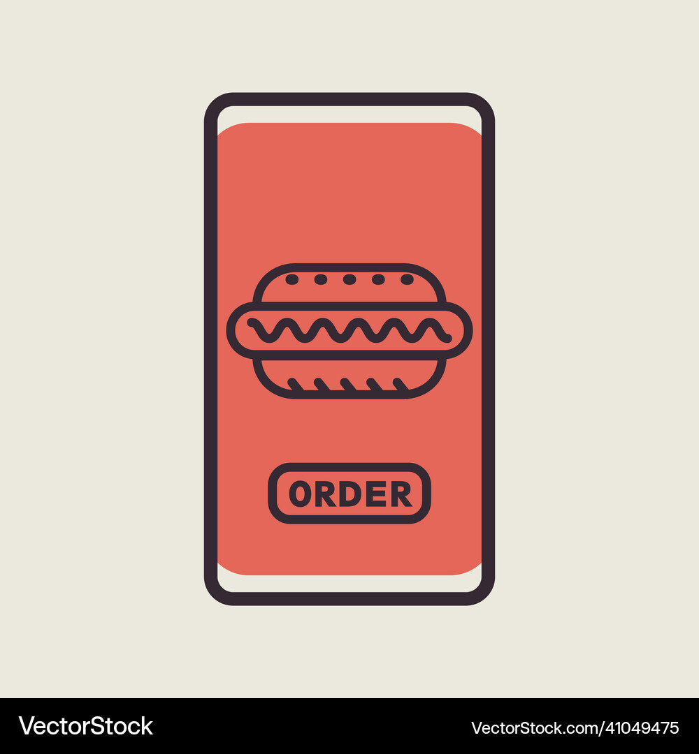 Fast food delivery service icon Royalty Free Vector Image