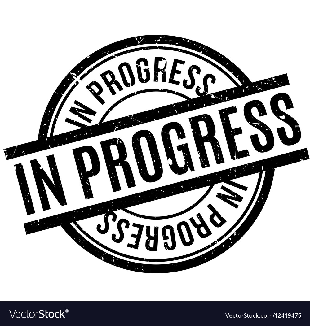 In progress rubber stamp Royalty Free Vector Image