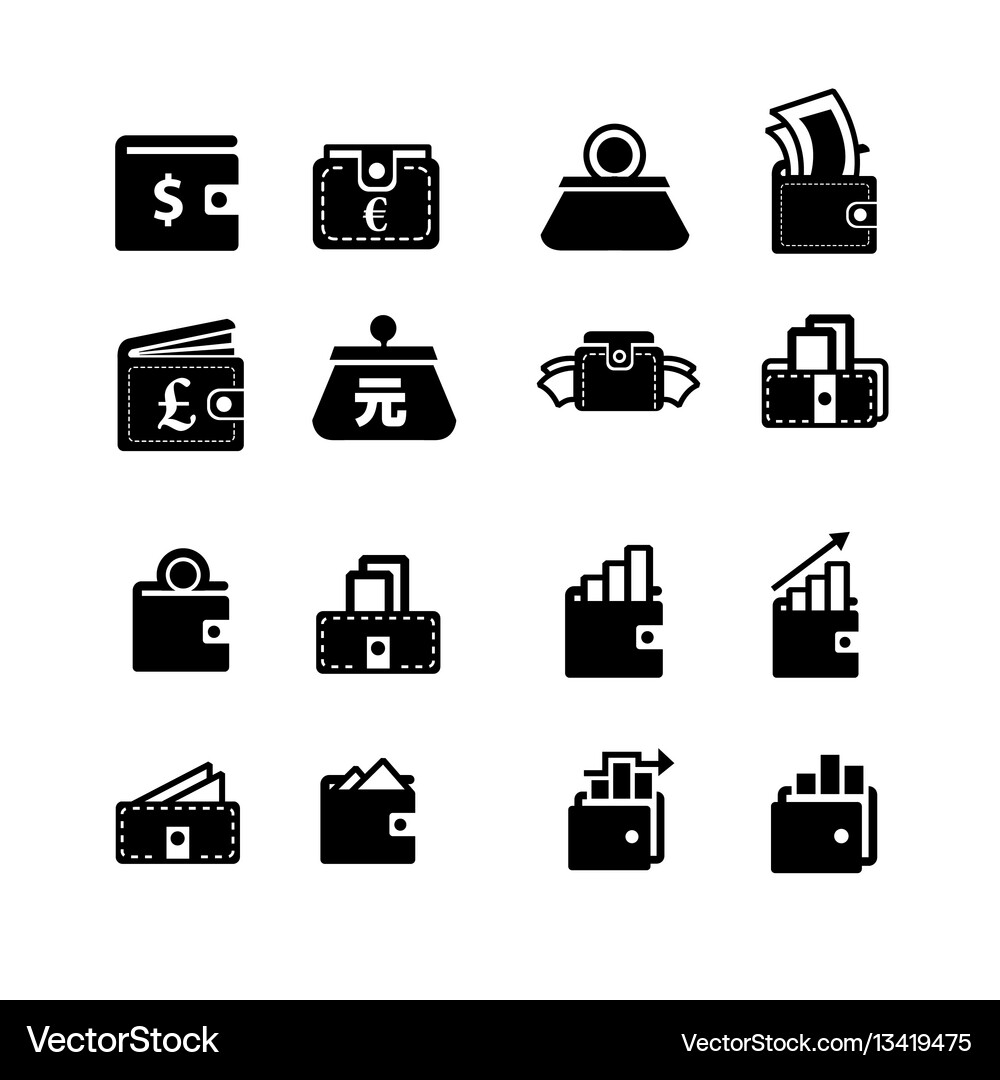 Money in wallet and status icon Royalty Free Vector Image