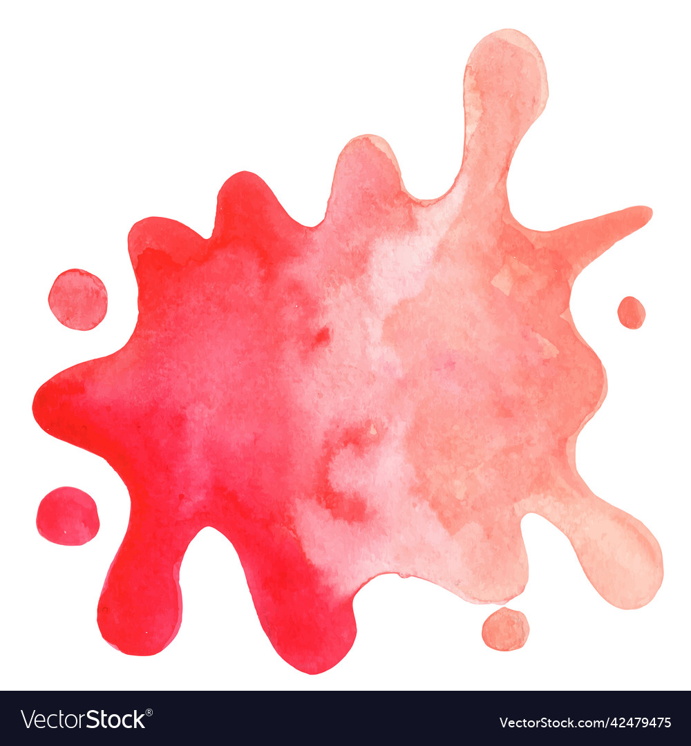 Red and pink color water splash watercolor banner Vector Image
