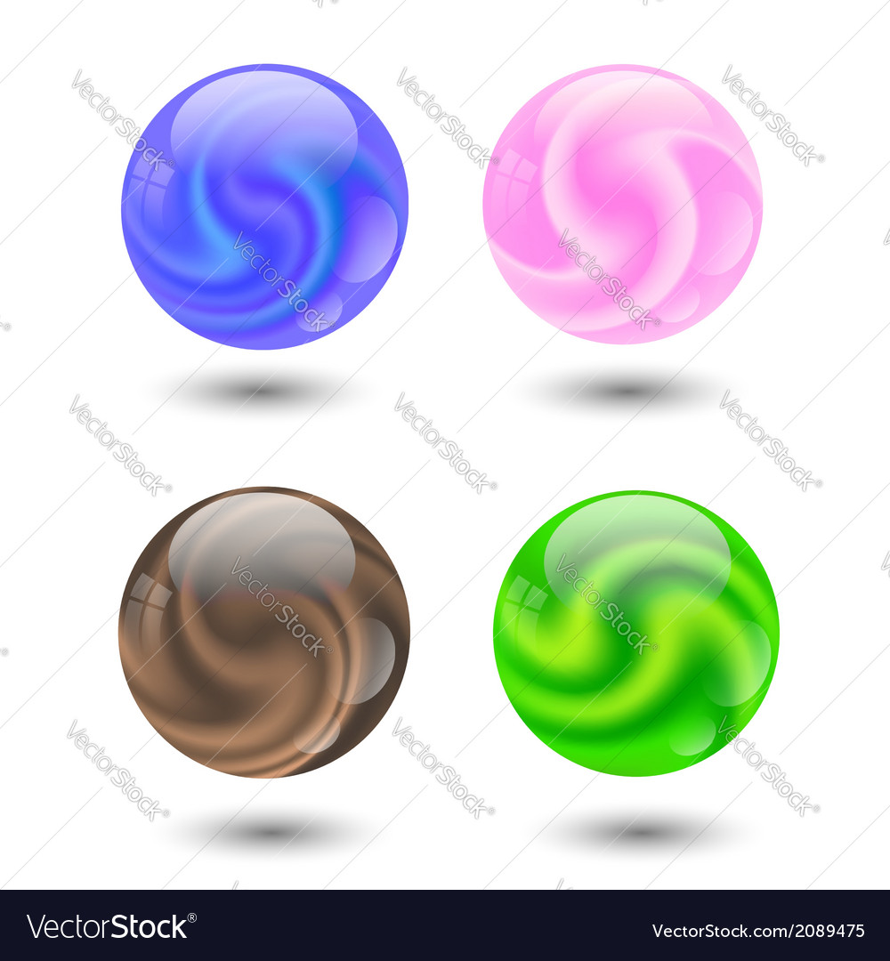 Set of colorful balls Royalty Free Vector Image