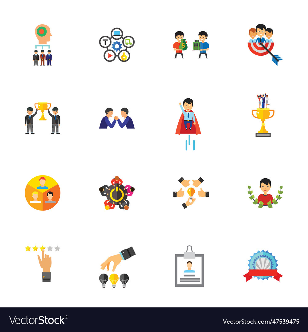 Team icon set Royalty Free Vector Image - VectorStock