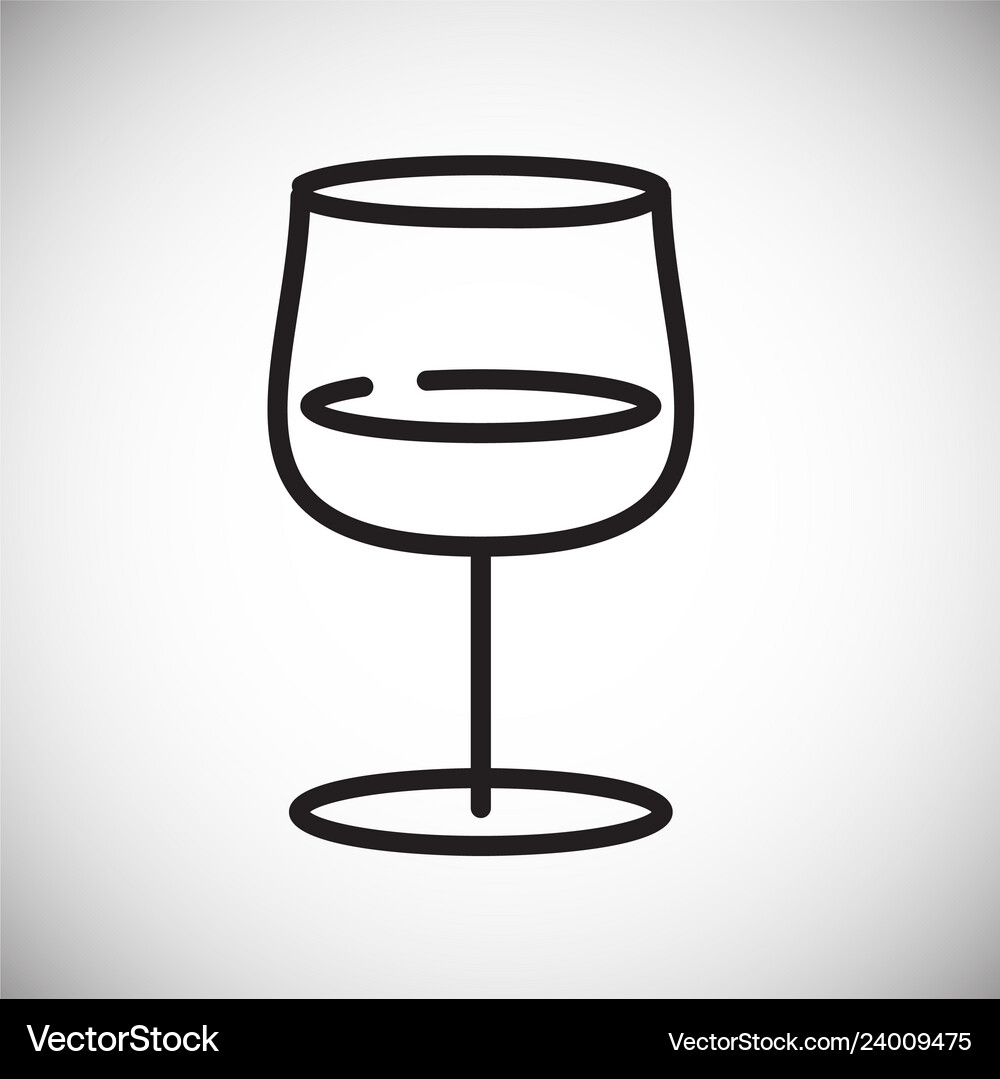 Wine line icon on white background for graphic Vector Image