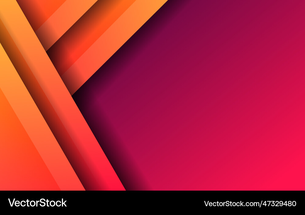 Abstract papercut orange color background Vector Image