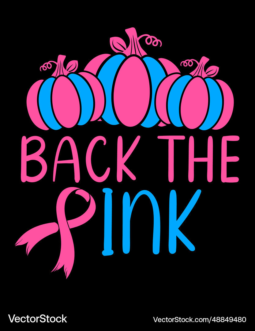 Back the pink shirt print template Royalty Free Vector Image