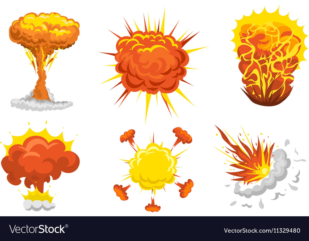 Bomb explosion effect Royalty Free Vector Image