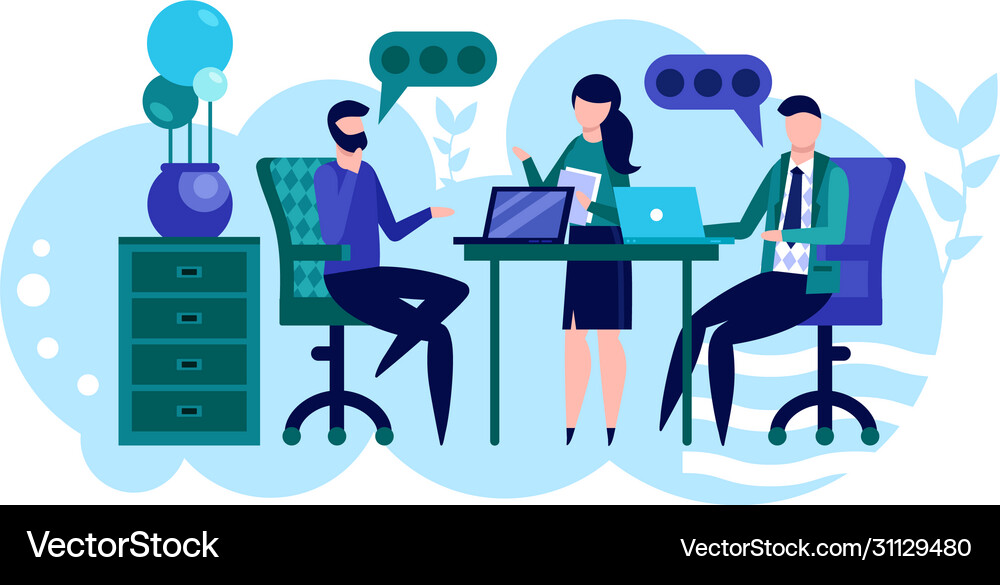 Brainstorming and creativity business meeting Vector Image