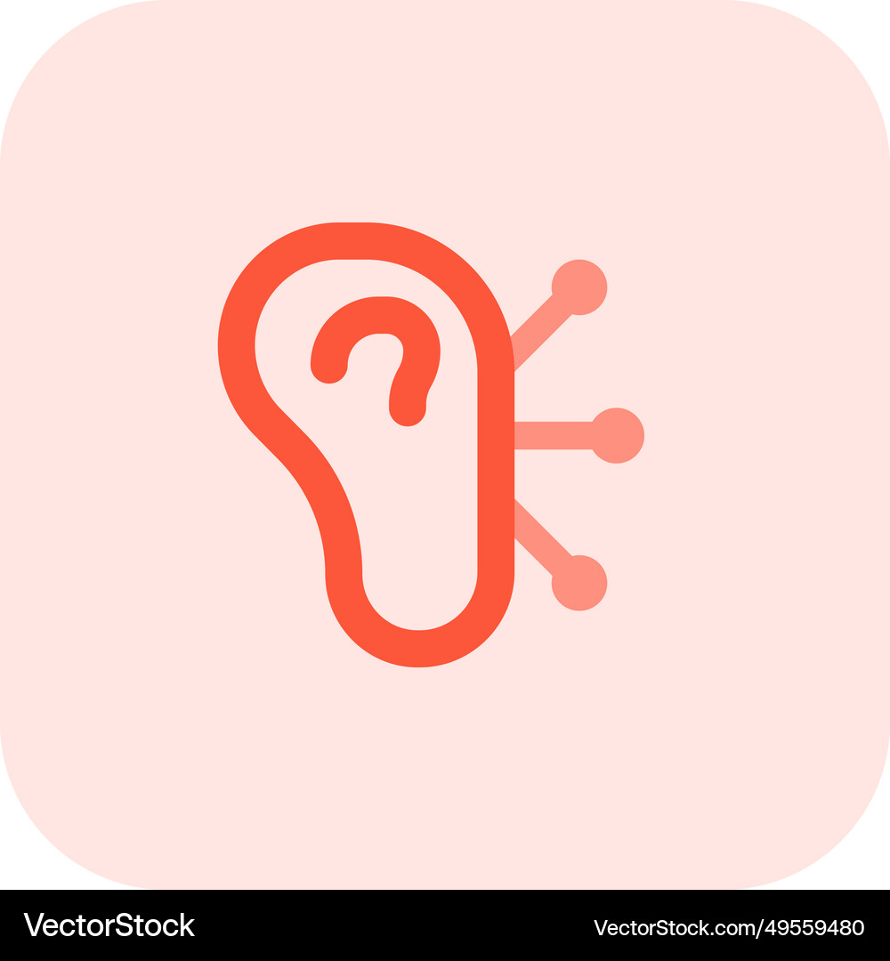 Ear acupuncture service in spa for internal Vector Image