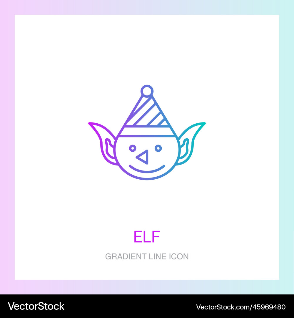 Elf creative icon from christmas icons collection Vector Image