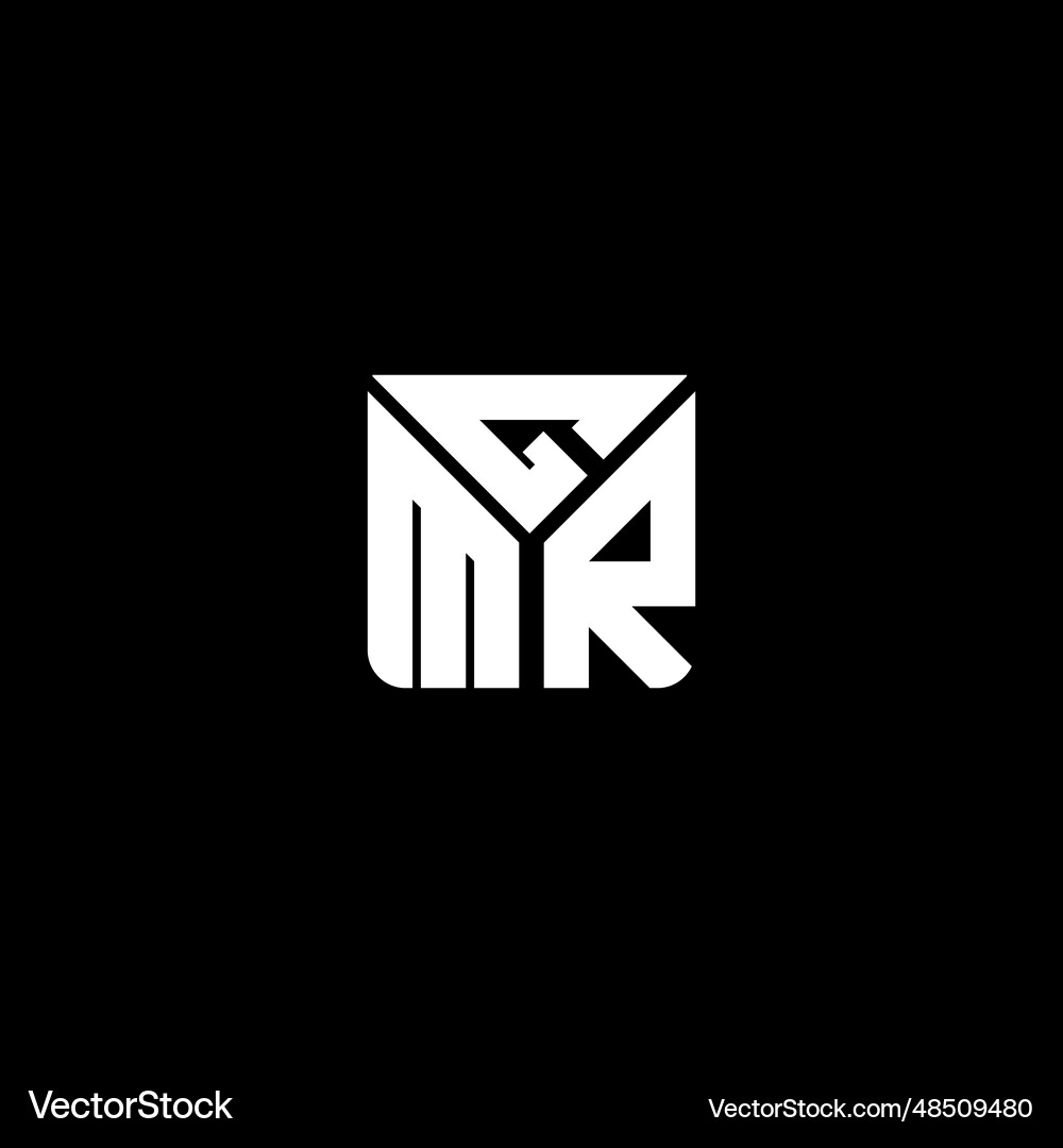 Gmr letter logo design simple and modern Vector Image