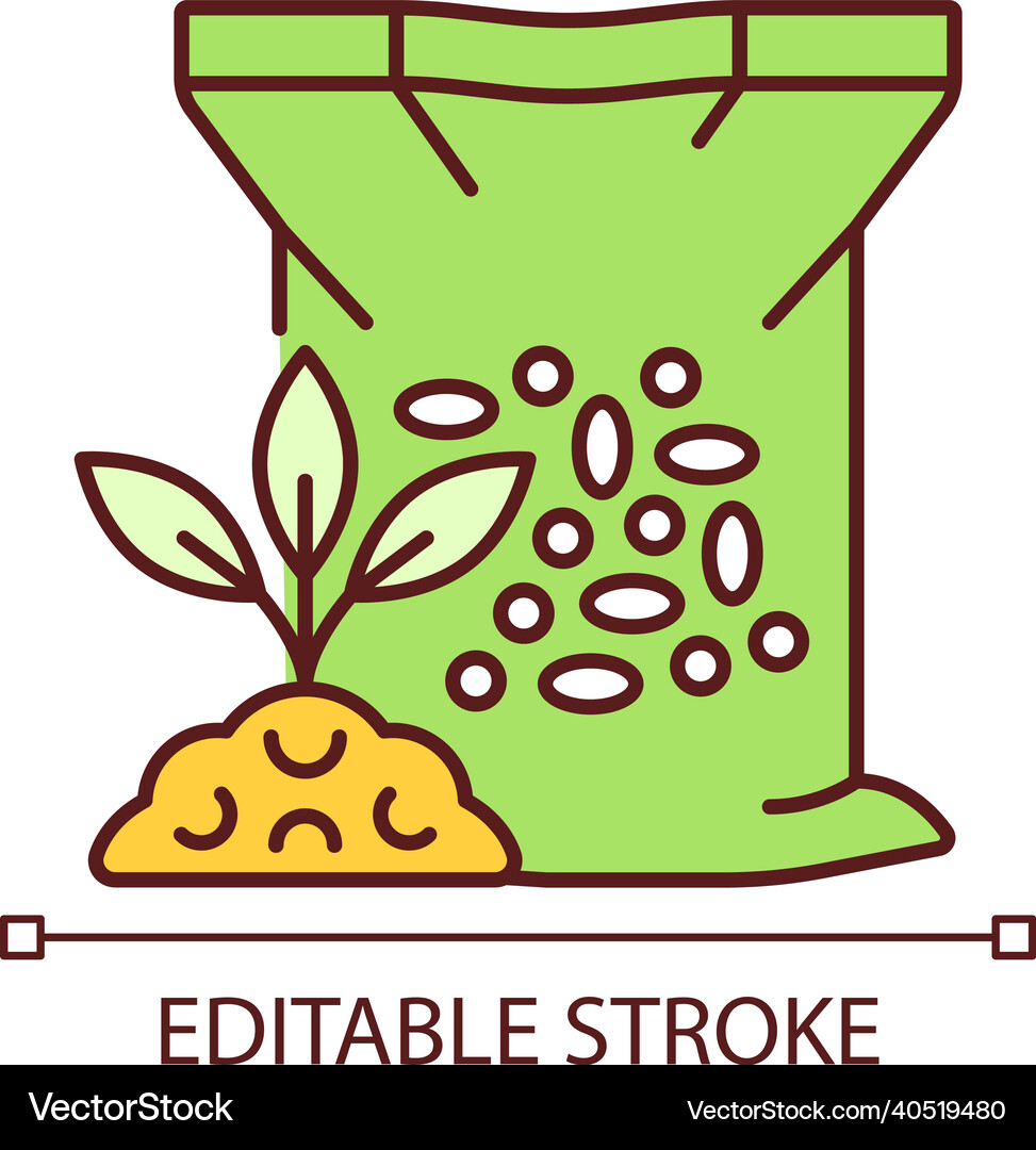 Granular fertilizer rgb color icon Royalty Free Vector Image