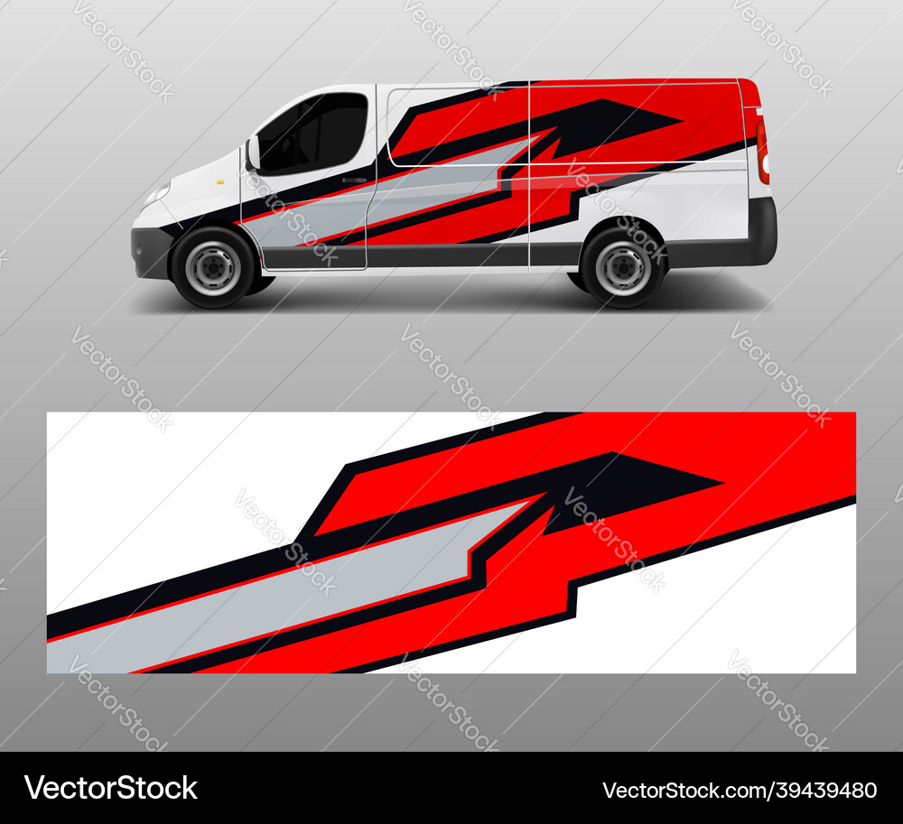 Graphic abstract racing designs for vehicle Vector Image