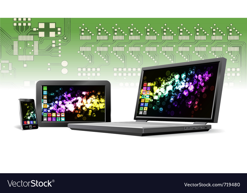 Mobile phone tablet Royalty Free Vector Image - VectorStock