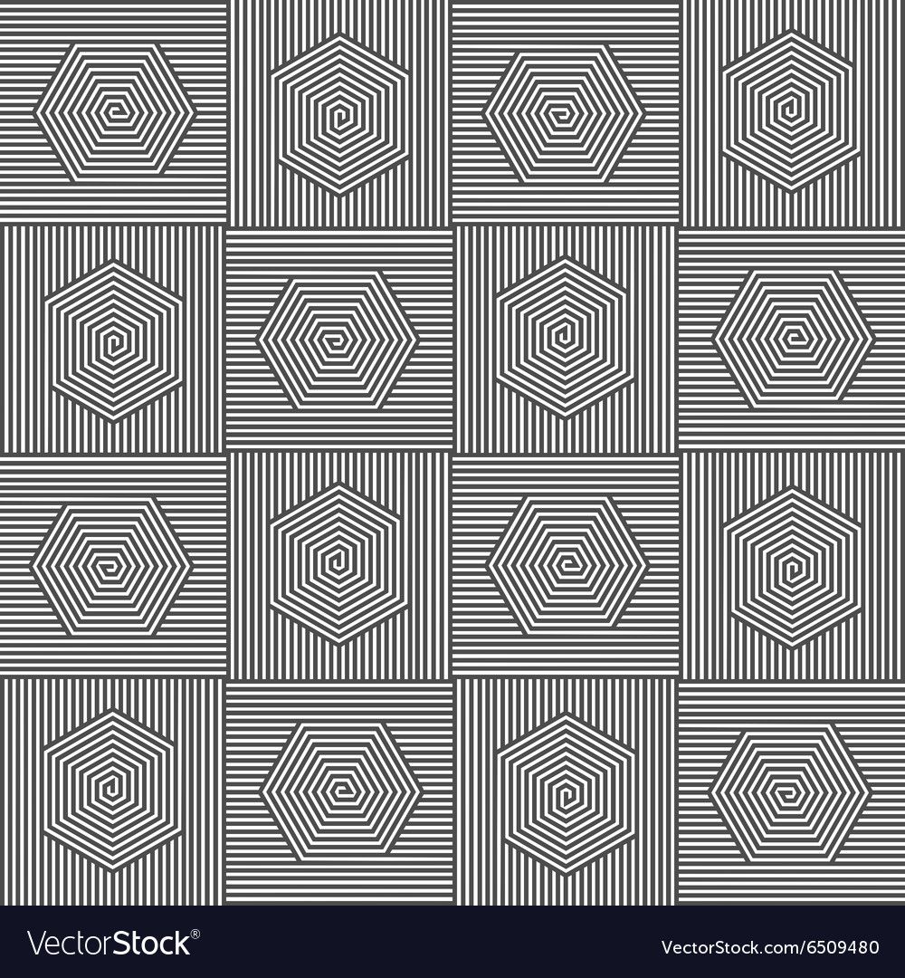 Polygon Black White Pattern Royalty Free Vector Image