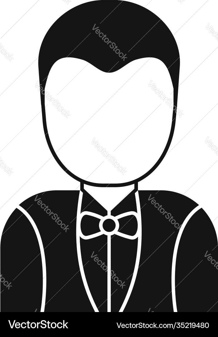 Room service maid man icon simple style Royalty Free Vector