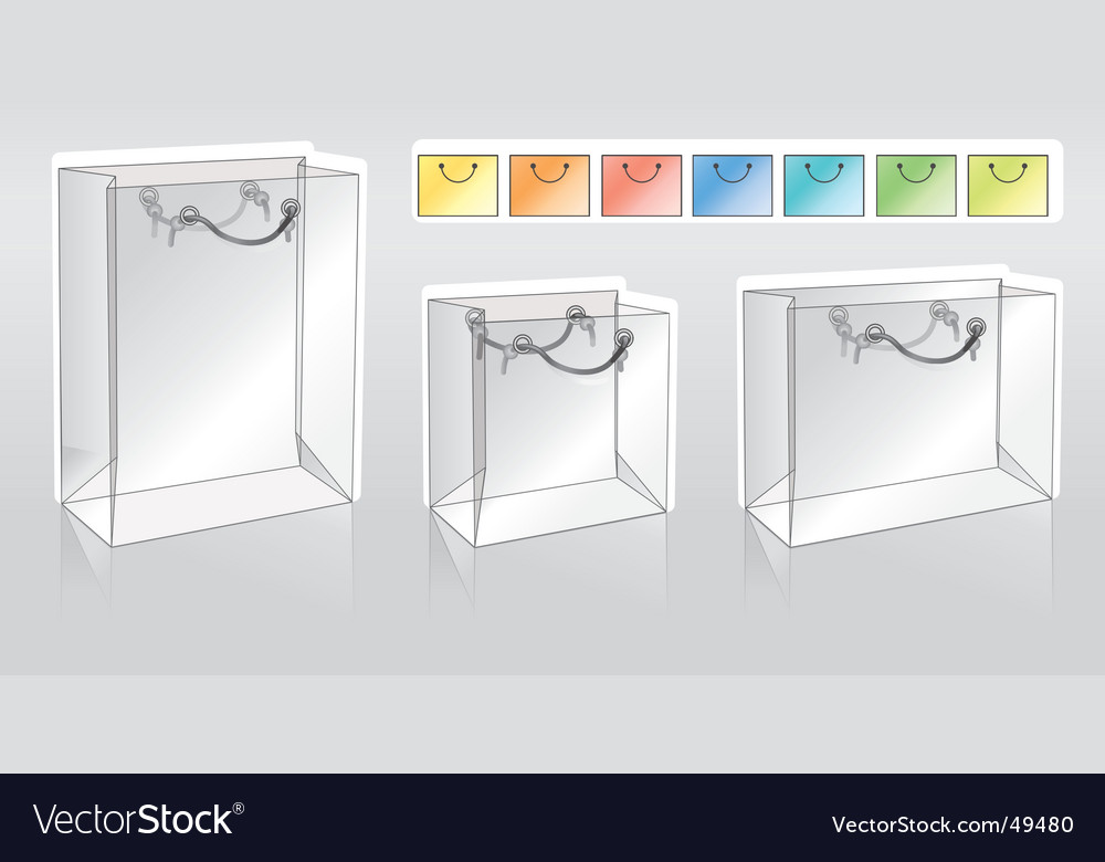 Three shopping packets Royalty Free Vector Image